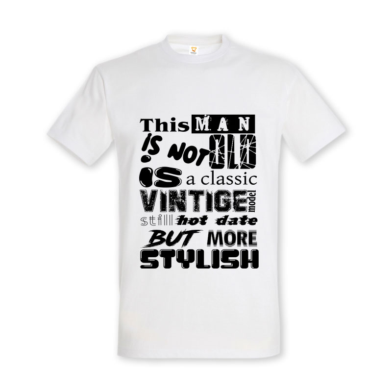 Tricou „Not old man” • Tricou 100% bumbac • Printees